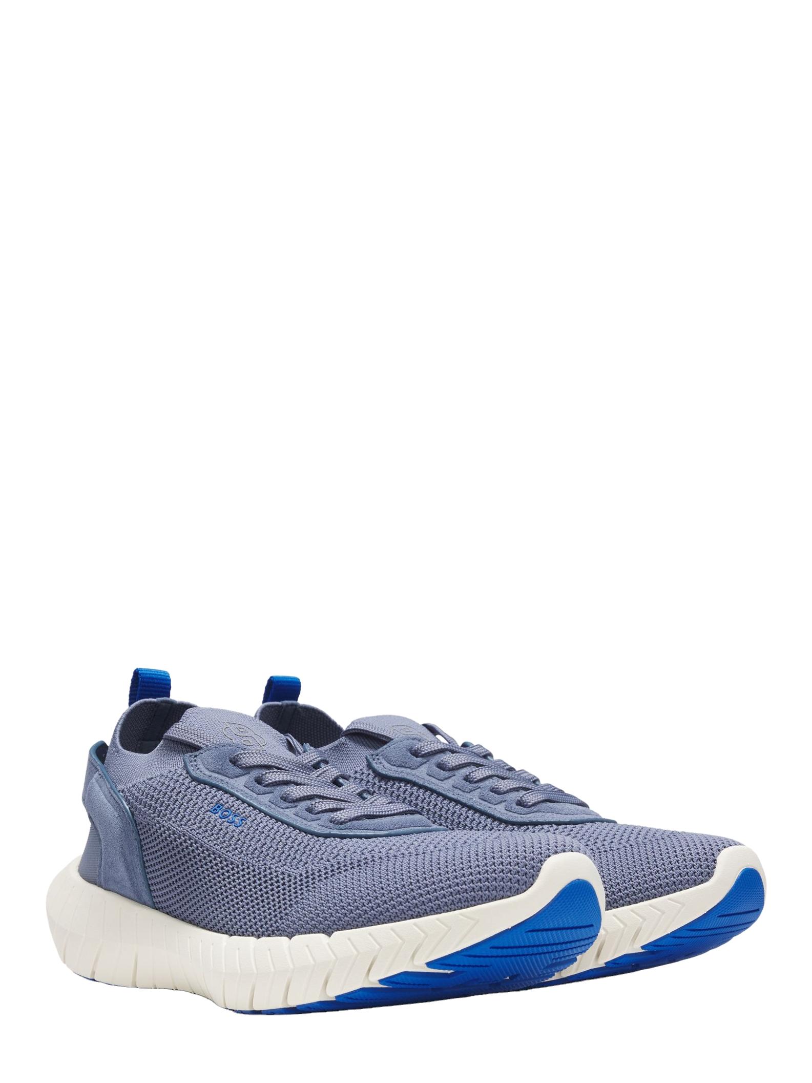 BOSS Motion Sneakers with Knitted Uppers and Leather Trims